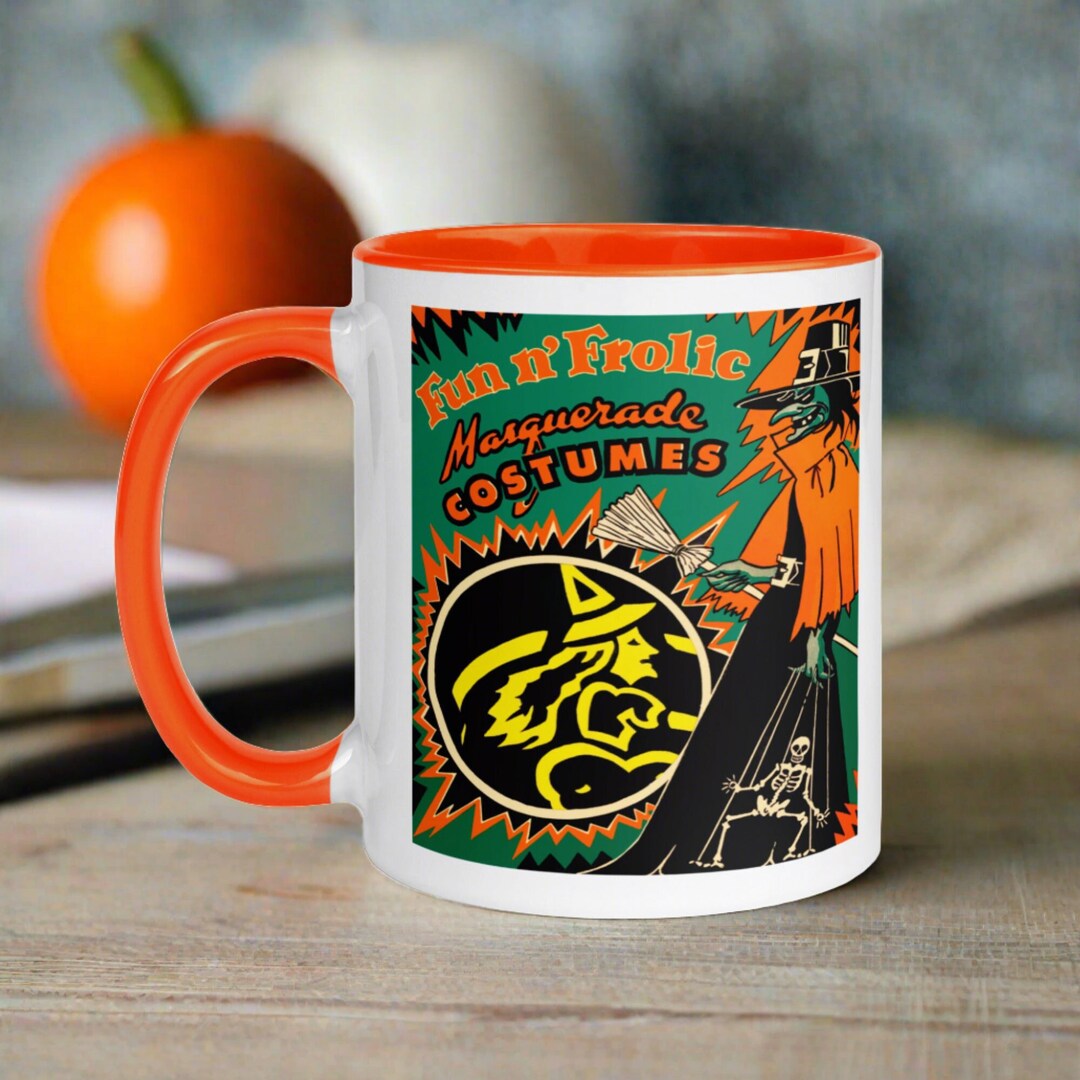 Halloween Mug Fun N' Frolic Masquerade Costumes Green Witch Retro ...