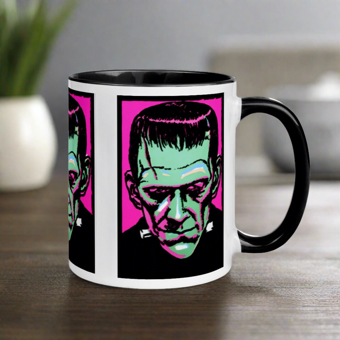Halloween Mug Frankenstein Monster Gothic Horror Retro Vintage Print ...