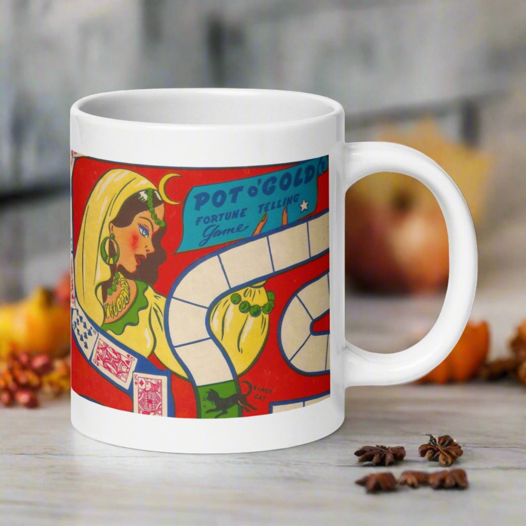 Halloween Mug Fortune Telling Pot O'luck Vintage Board Game Retro ...