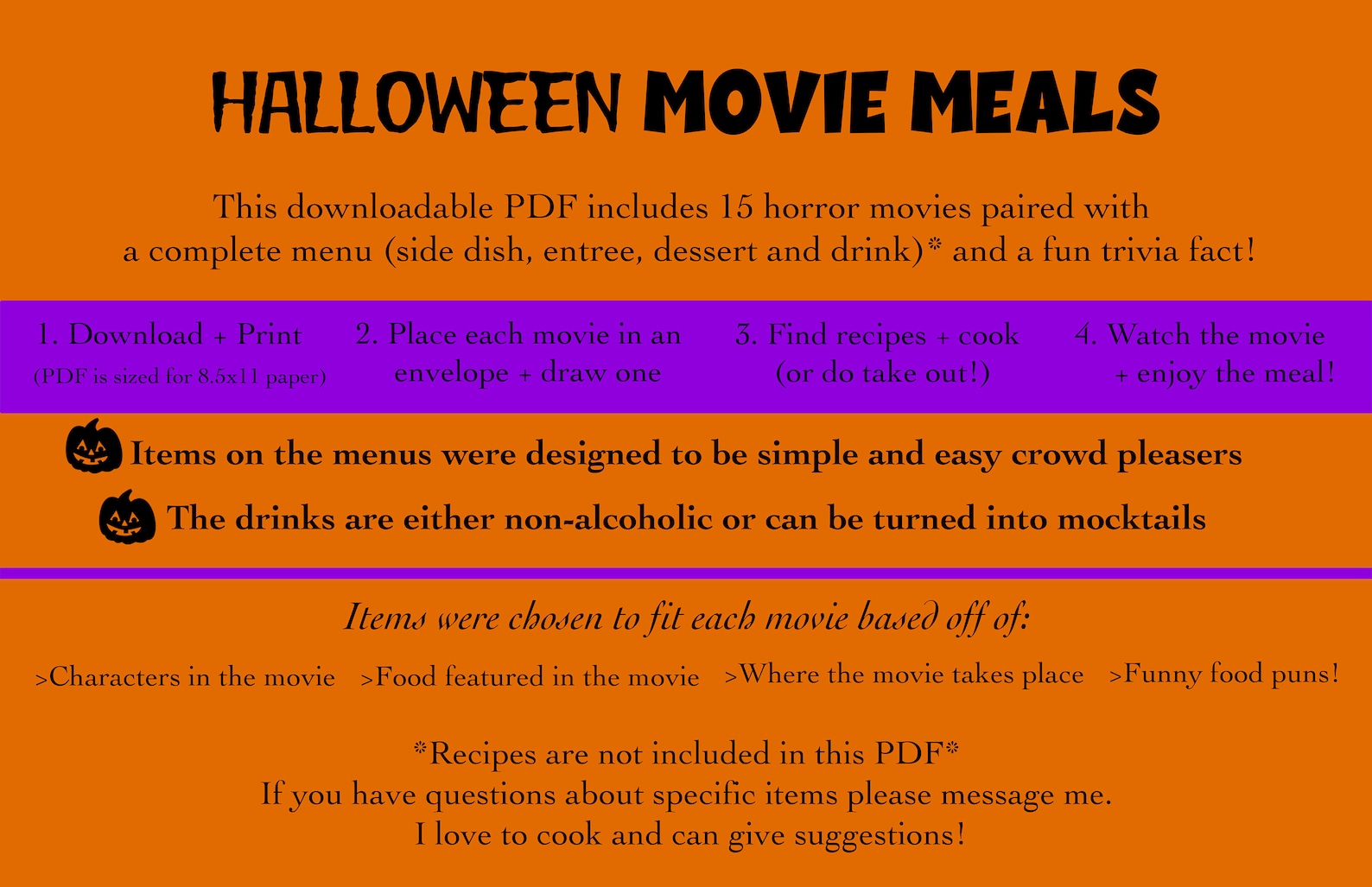 15 Halloween Horror Dinner and a Movie Menus | Dinner Date Ideas ...