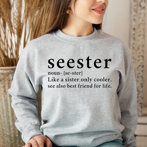 Seester Like A Sister Only Cooler Hoodie, Seester Noun Hoodie, Seester ...