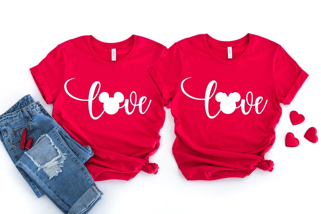 Disney Love Shirt, Disney Valentines Day Shirt, Valentines Day Shirt ...