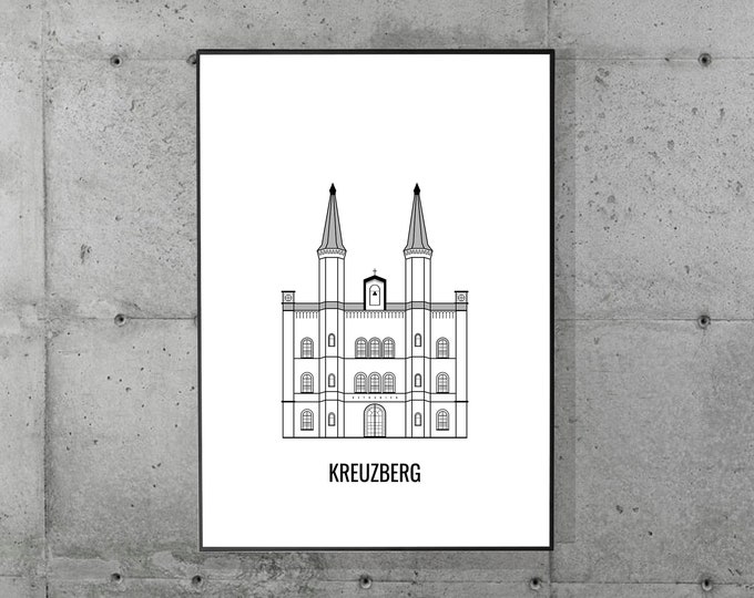 KREUZBERG MAP berlin, Germany Fine Art Giclee Print Museum Quality - Etsy