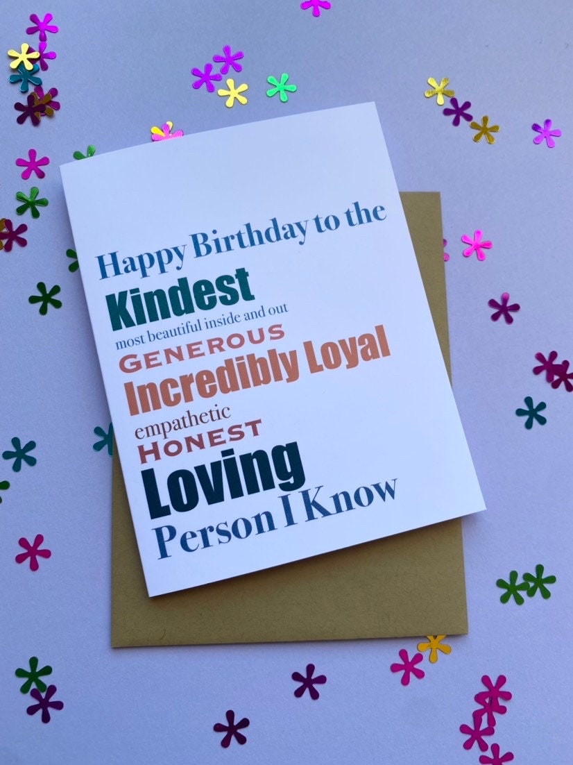 Happy Birthday to the Best Person I Know Greeting Card - Etsy