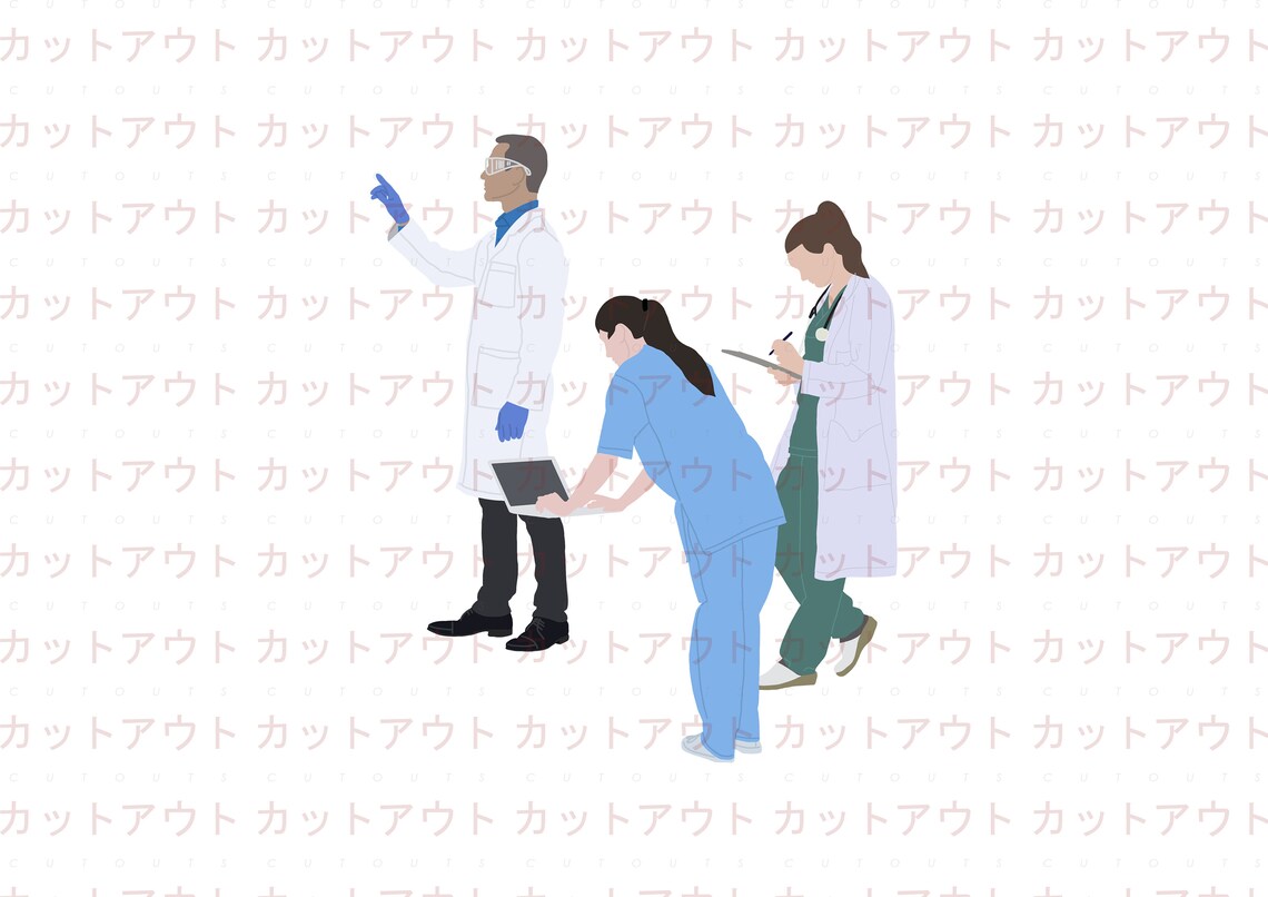 Flat Vector Illustration People Human Cutouts for Visualisation ...