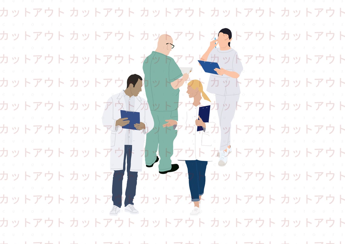 Flat Vector Illustration People Human Cutouts for Visualisation ...