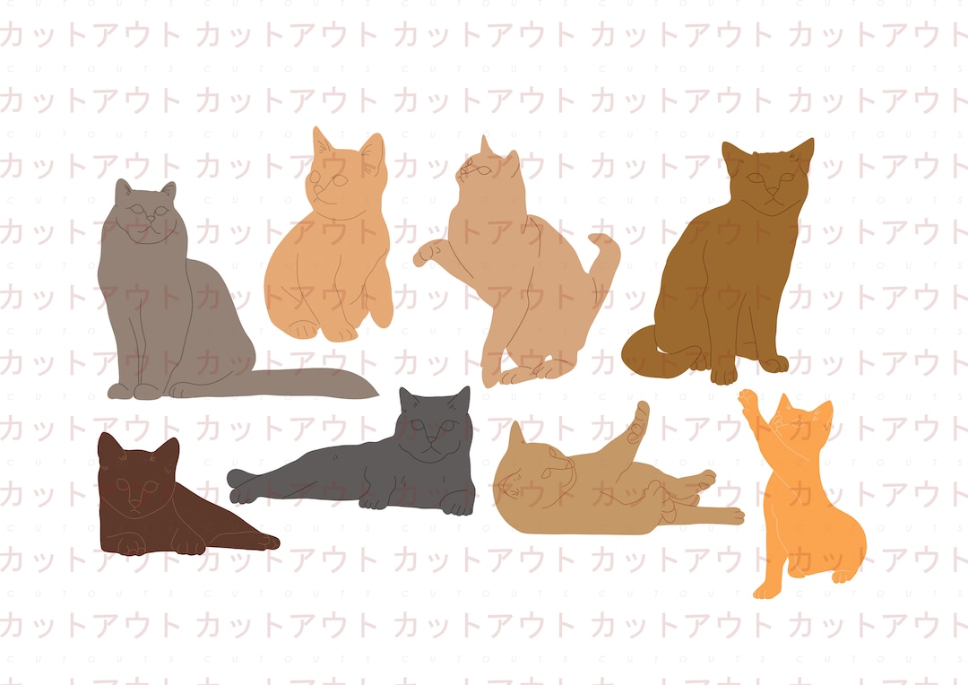 Flat Vector Illustration Pets Cutouts for Visualisation [pets ...