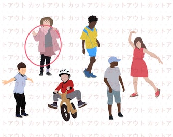 Flat Vector Illustration People Human Cutouts for - Etsy