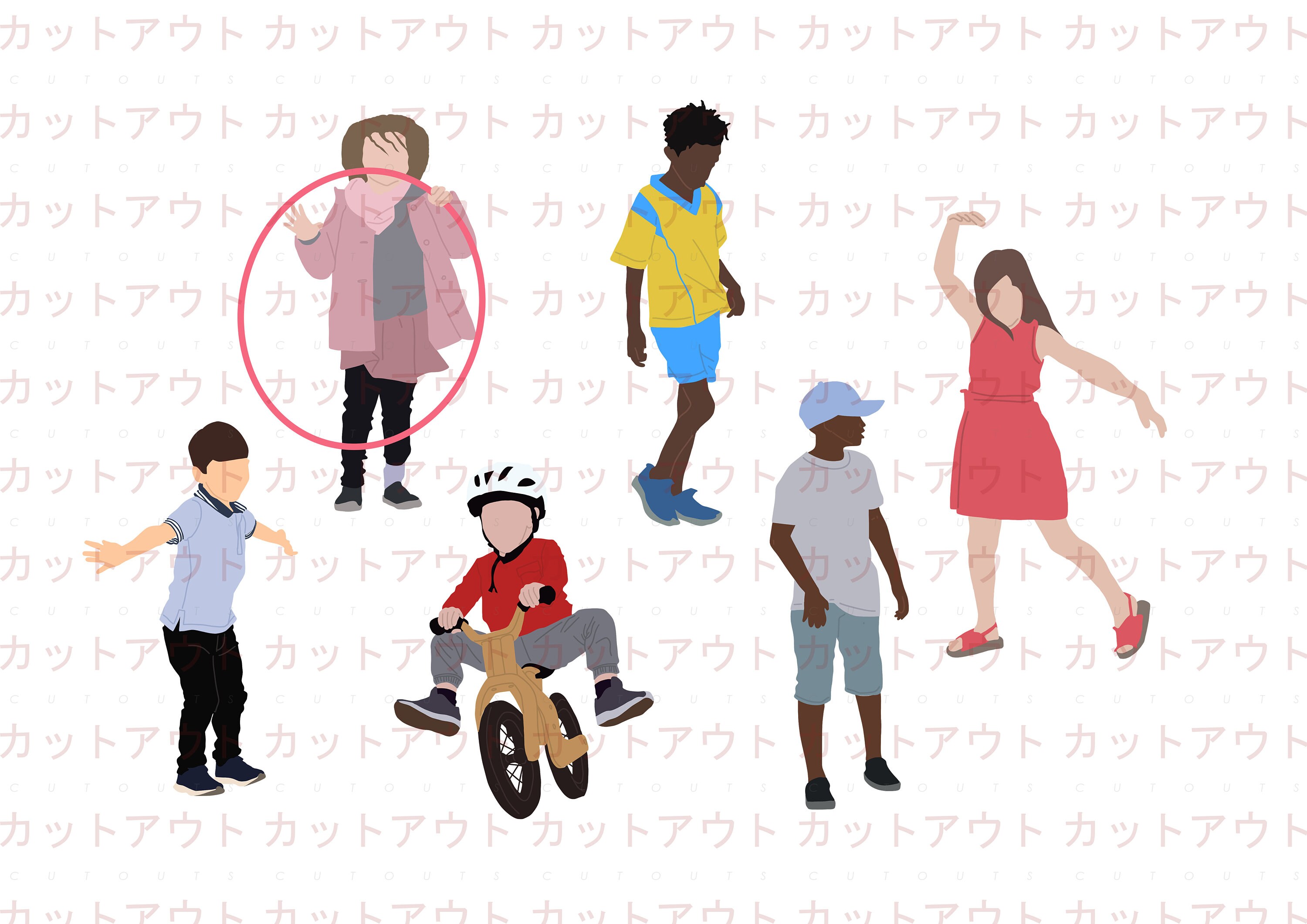 Flat Vector Illustration People Human Cutouts for Visualisation ...