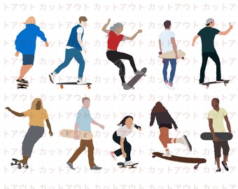 Flat Vector Illustration People Human Cutouts for | Etsy