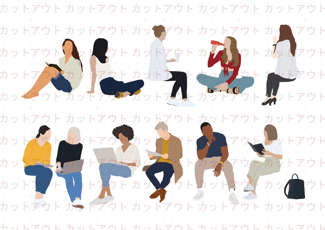 Flat Vector Illustration People Human Cutouts for Visualisation ...