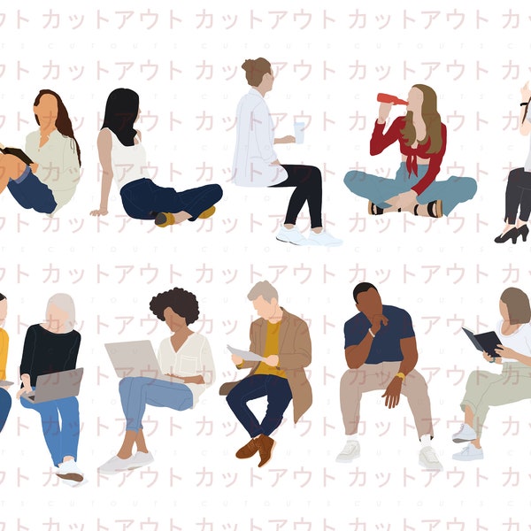 Flat Vector People - Etsy Singapore