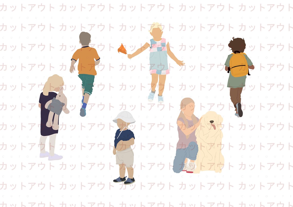 Flat Vector Illustration People Human Cutouts for Visualisation ...