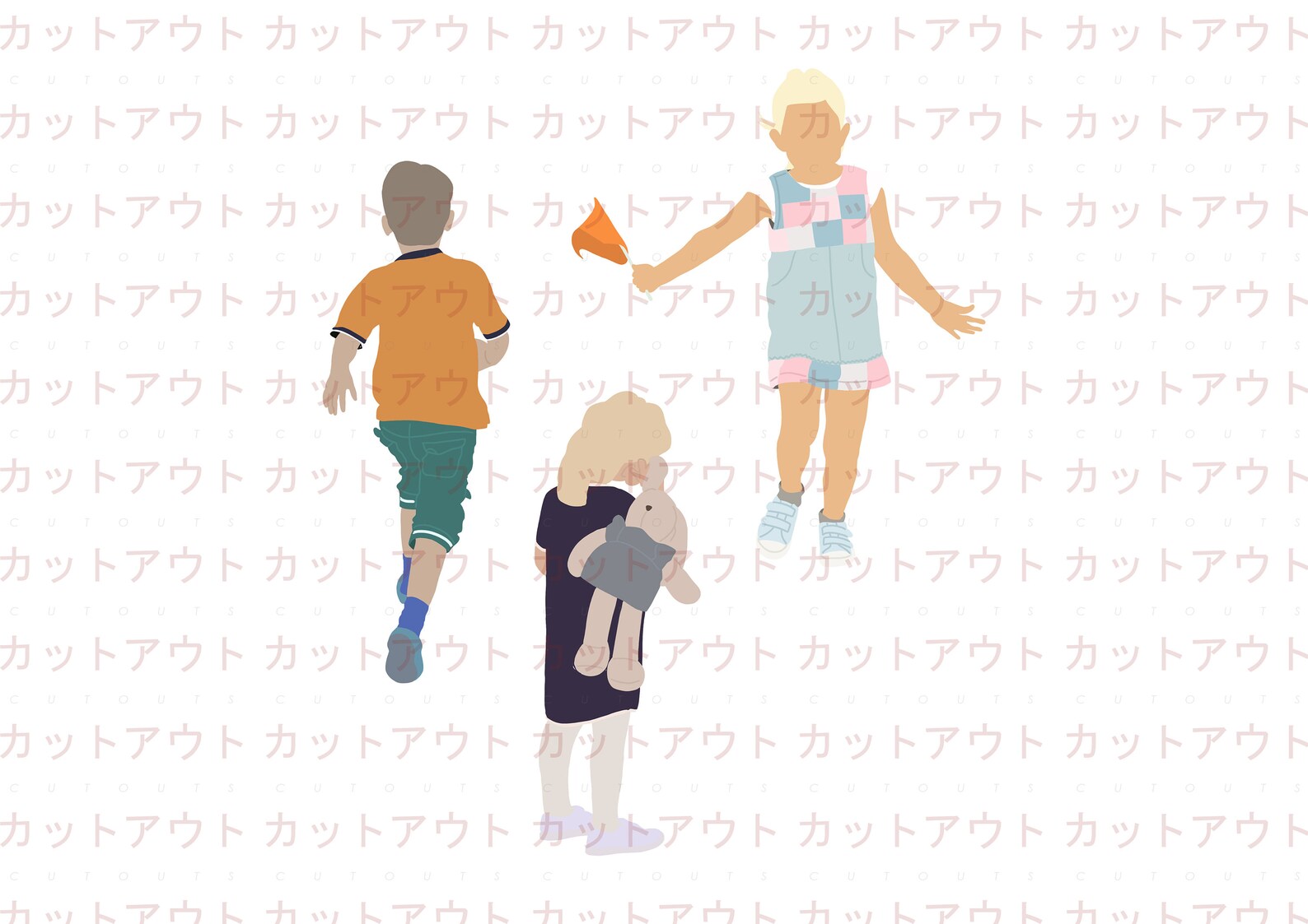 Flat Vector Illustration People Human Cutouts for Visualisation ...