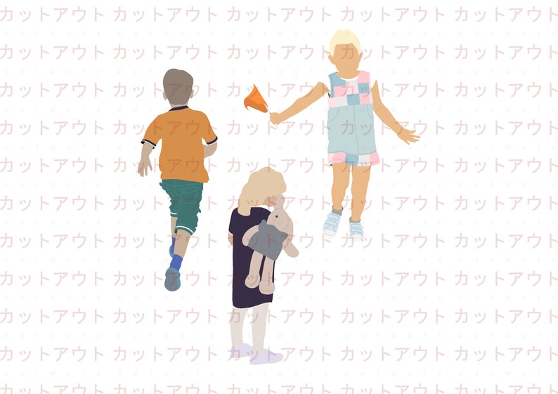 Flat Vector Illustration People Human Cutouts for Visualisation ...