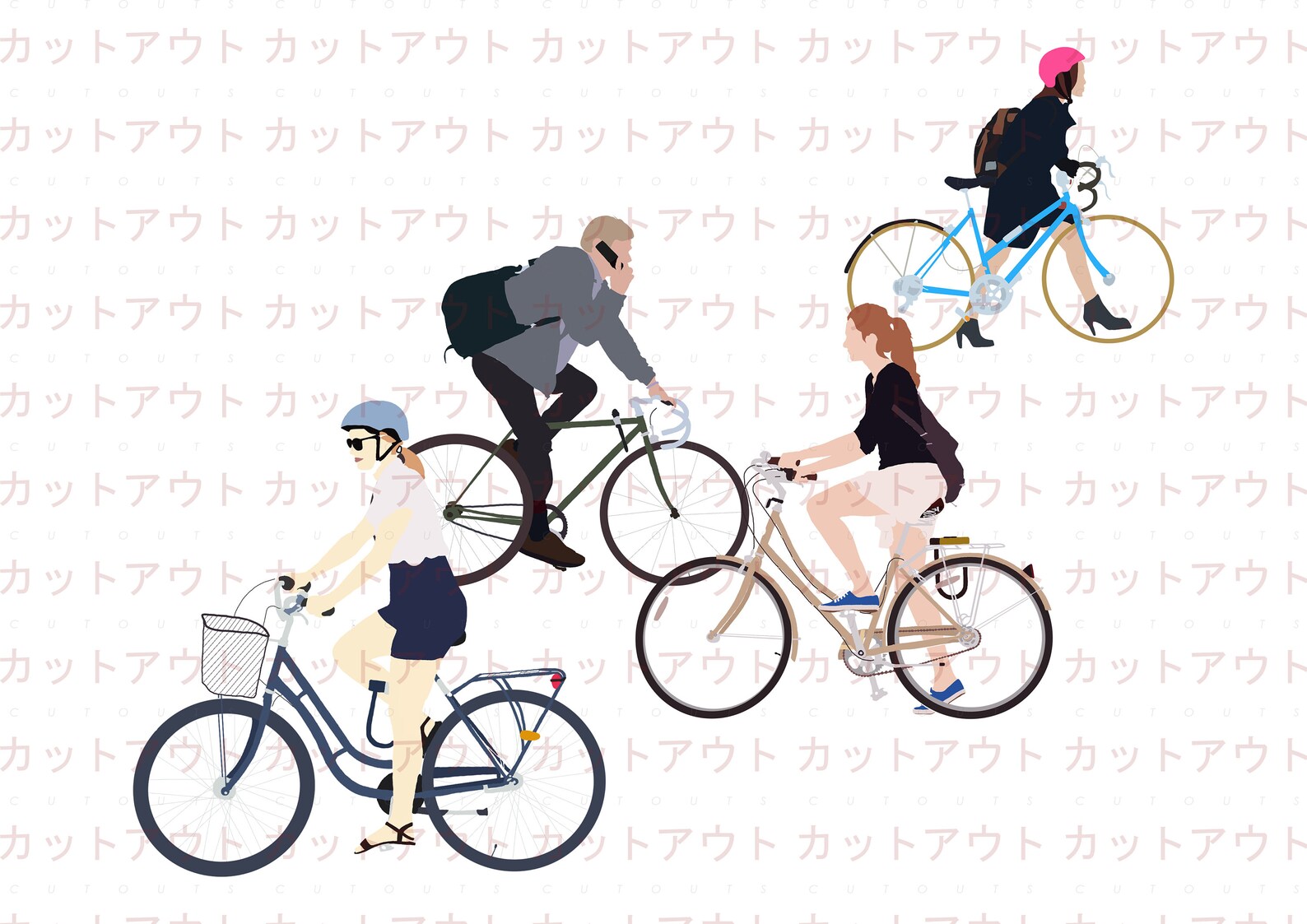 Flat Vector Illustration People Human Cutouts for Visualisation ...