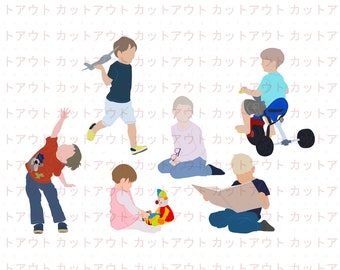 Flat Vector Illustration People Human Cutouts for - Etsy