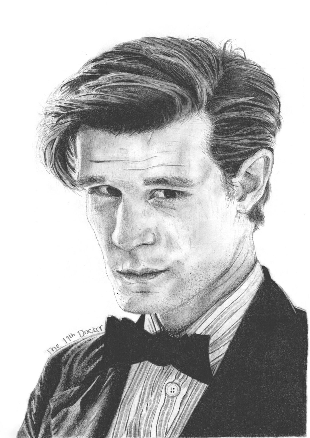 Doctor Who Print of 11th Doctor Pencil Drawing - Etsy