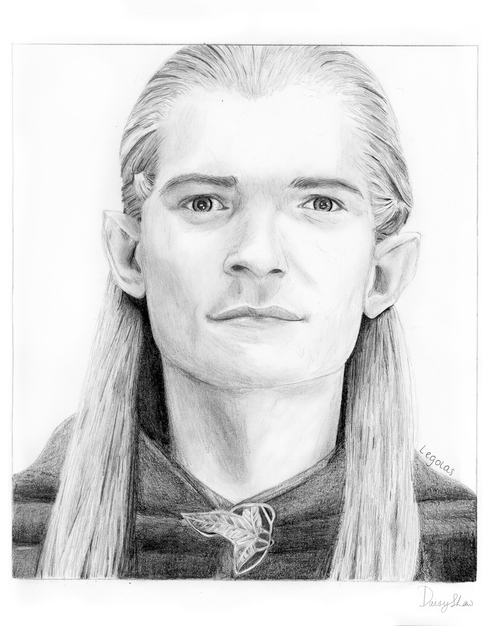 LOTR Legolas Pencil Drawing Print - Etsy