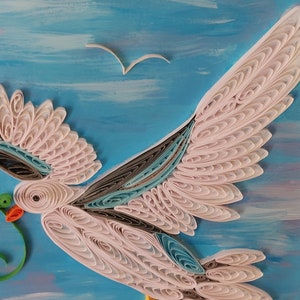 Quilling Wall Art, Dove of Peace, Mixed Media, Quilling and Acrylic ...
