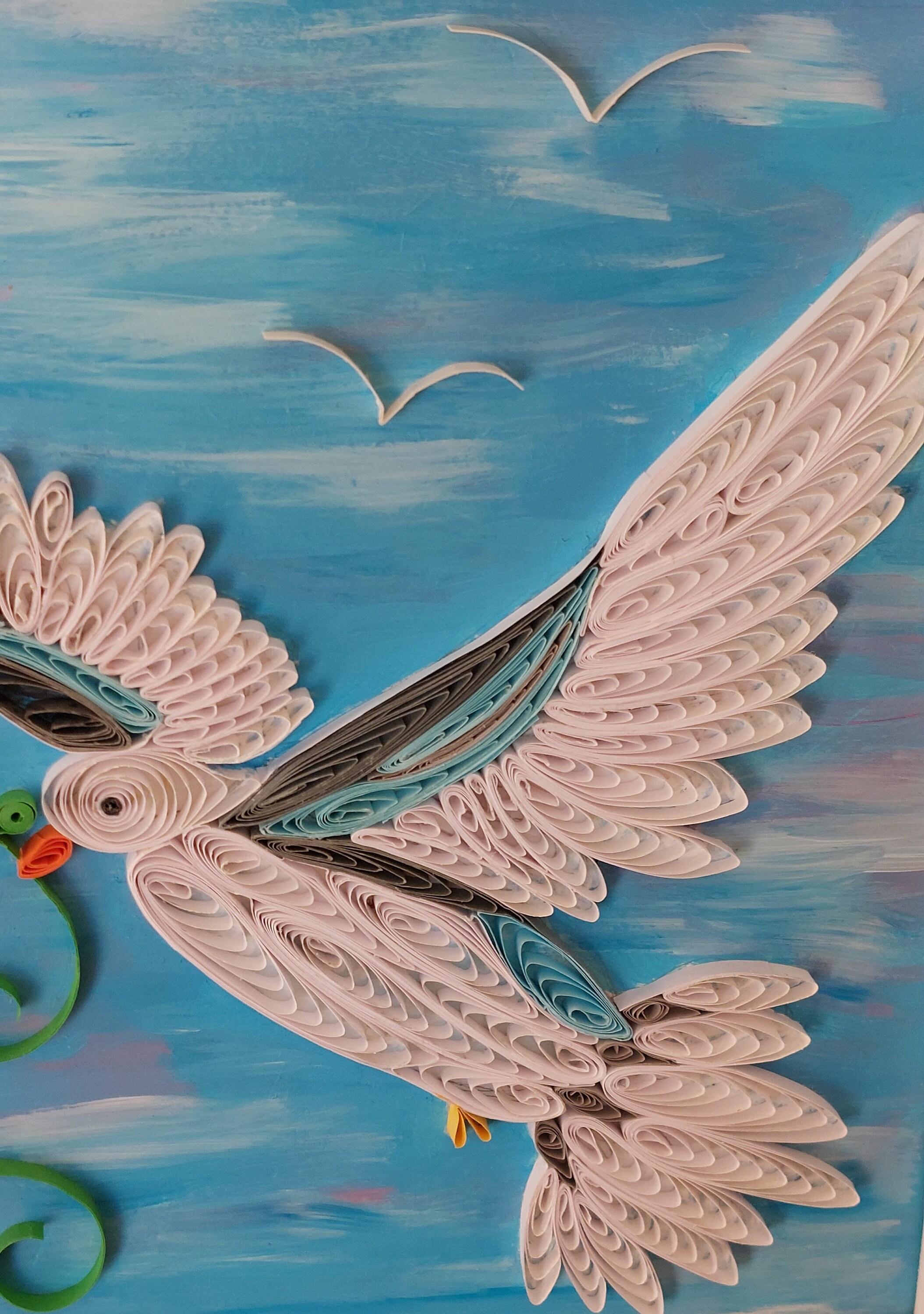 Quilling Wall Art, Dove of Peace, Mixed Media, Quilling and Acrylic ...