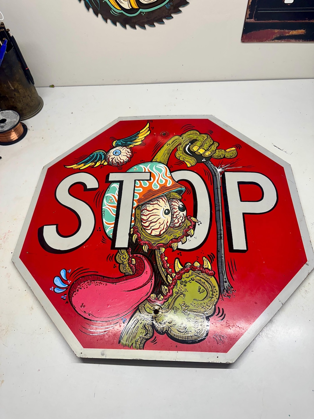 Vintage Stop Sign - Etsy