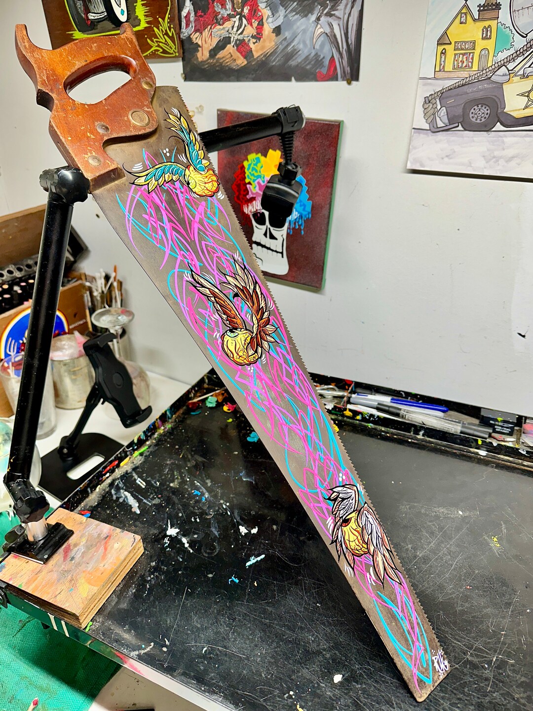 Vintage Repurposed Wood Saw - Etsy