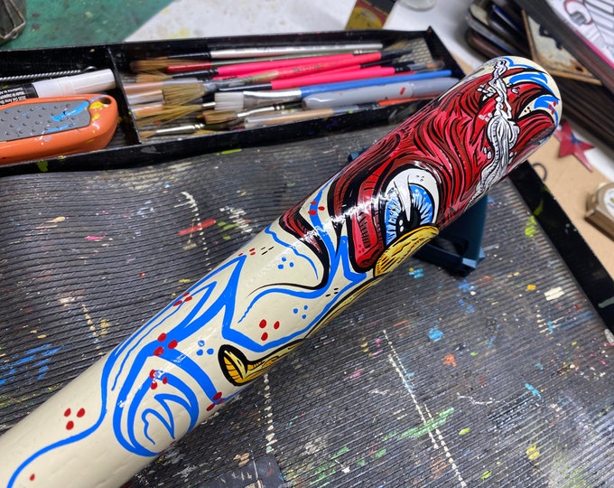 Repurposed Custom Painted Baseball Bat. - Etsy
