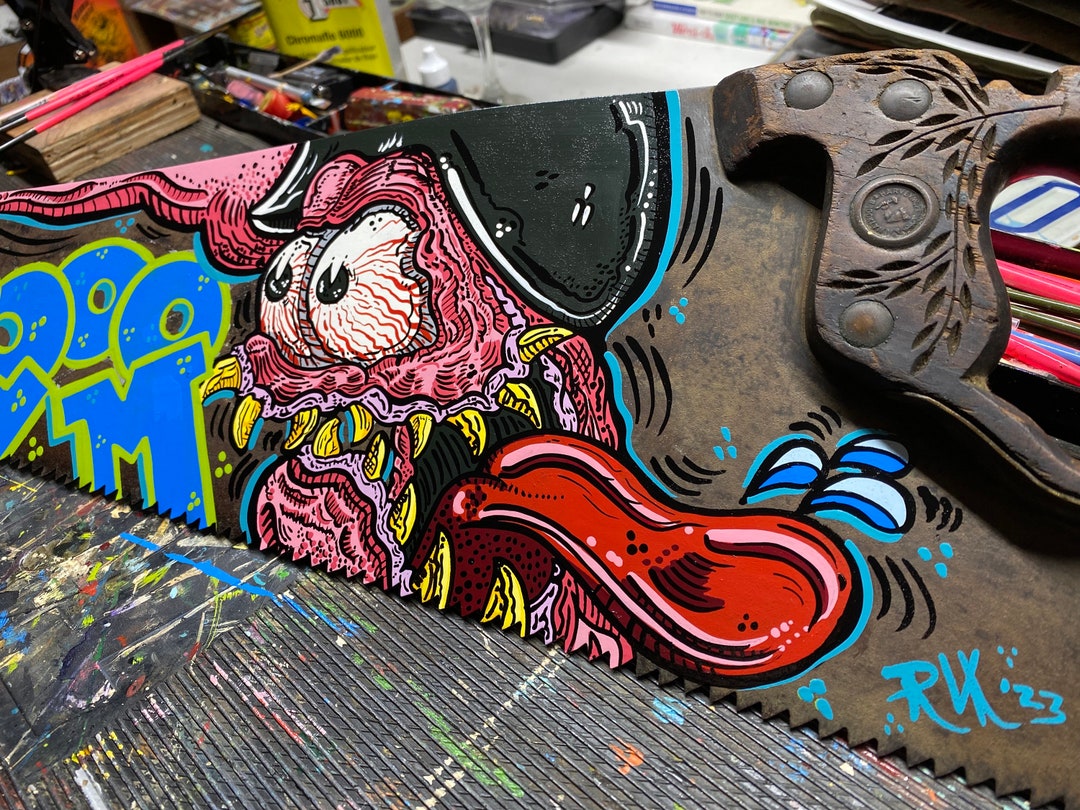 Vintage Repurposed Wood Saw - Etsy