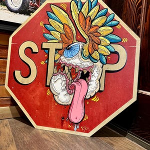 Vintage Stop Sign - Etsy