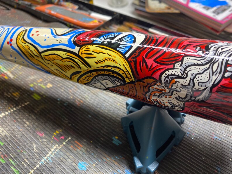 Repurposed Custom Painted Baseball Bat. - Etsy