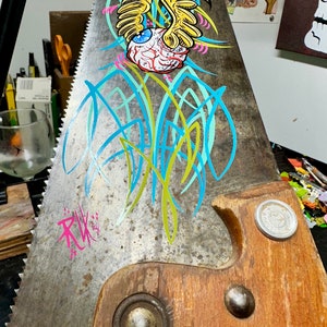 Vintage Repurposed Wood Saw - Etsy