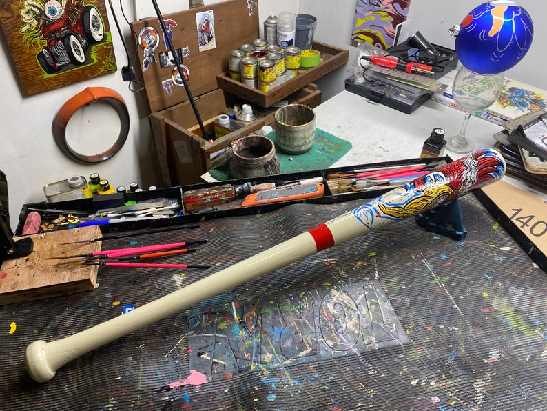 Repurposed Custom Painted Baseball Bat. - Etsy