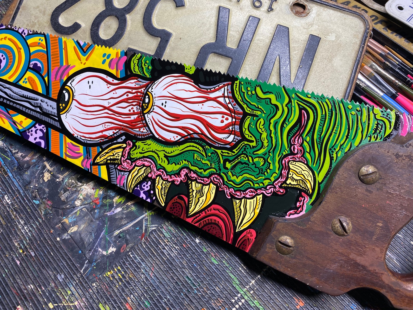 Vintage Repurposed Wood Saw - Etsy