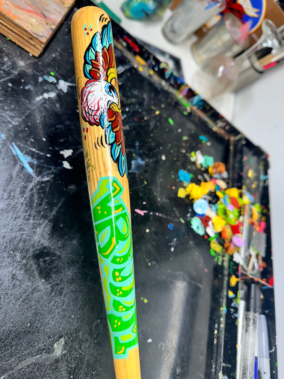 Miniature Custom Painted Baseball Bat. - Etsy