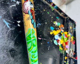 Custom, Hand-painted, Game Ready, Wood Baseball Bats - Etsy