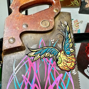 Vintage Repurposed Wood Saw - Etsy