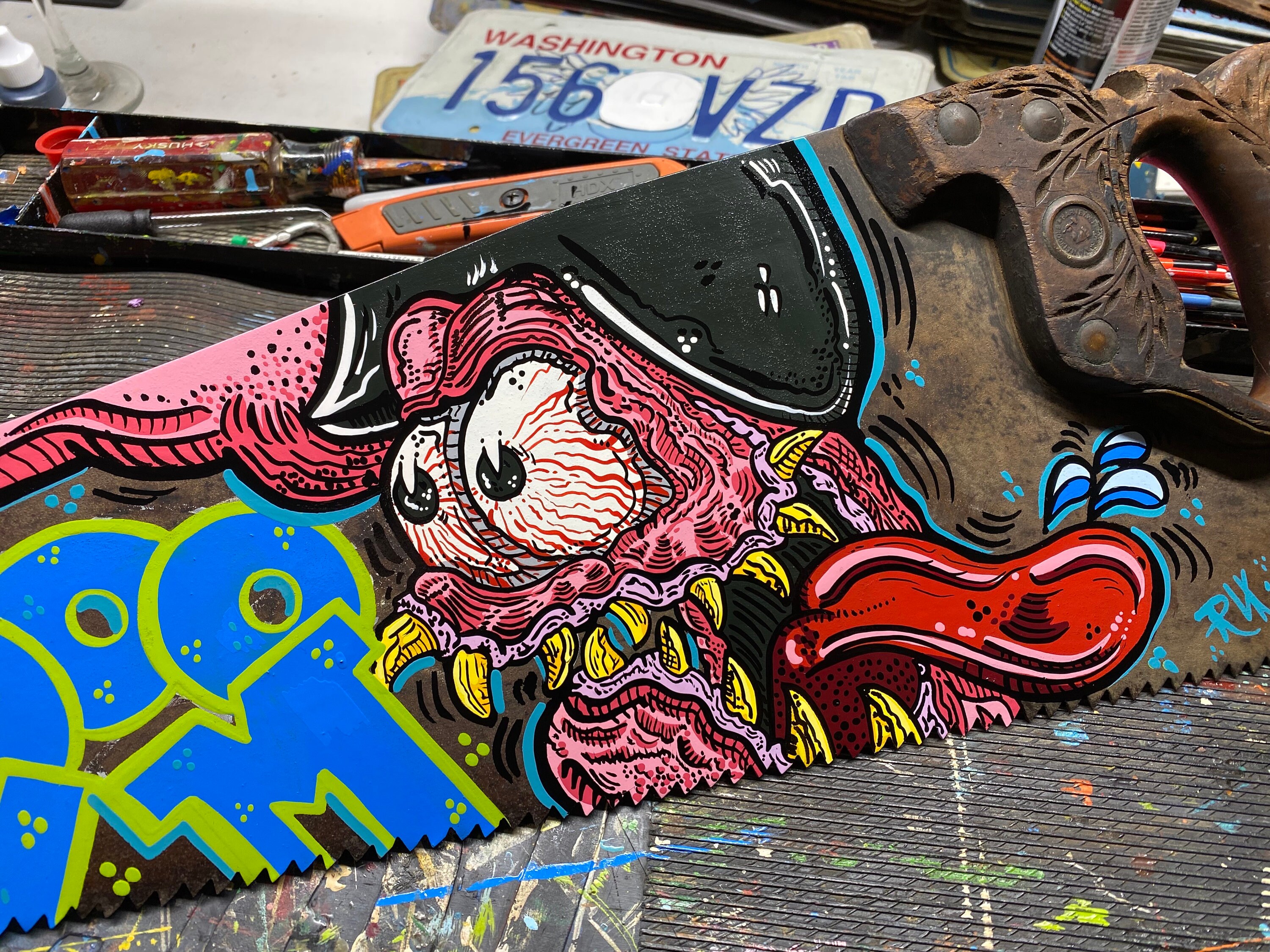 Vintage Repurposed Wood Saw - Etsy