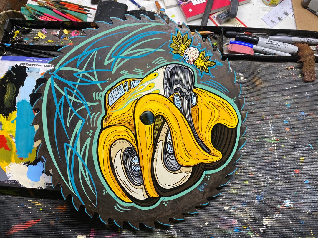 Hot Rod Pinstriped Circular Saw Blade - Etsy