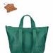 Top Zip Big Size Green Colour Genuine Leather Shoulder Bag, XXL Handbag ...