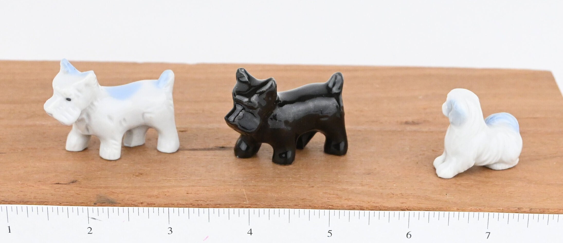 Vintage Miniature Porcelain Dog Figurines - Etsy