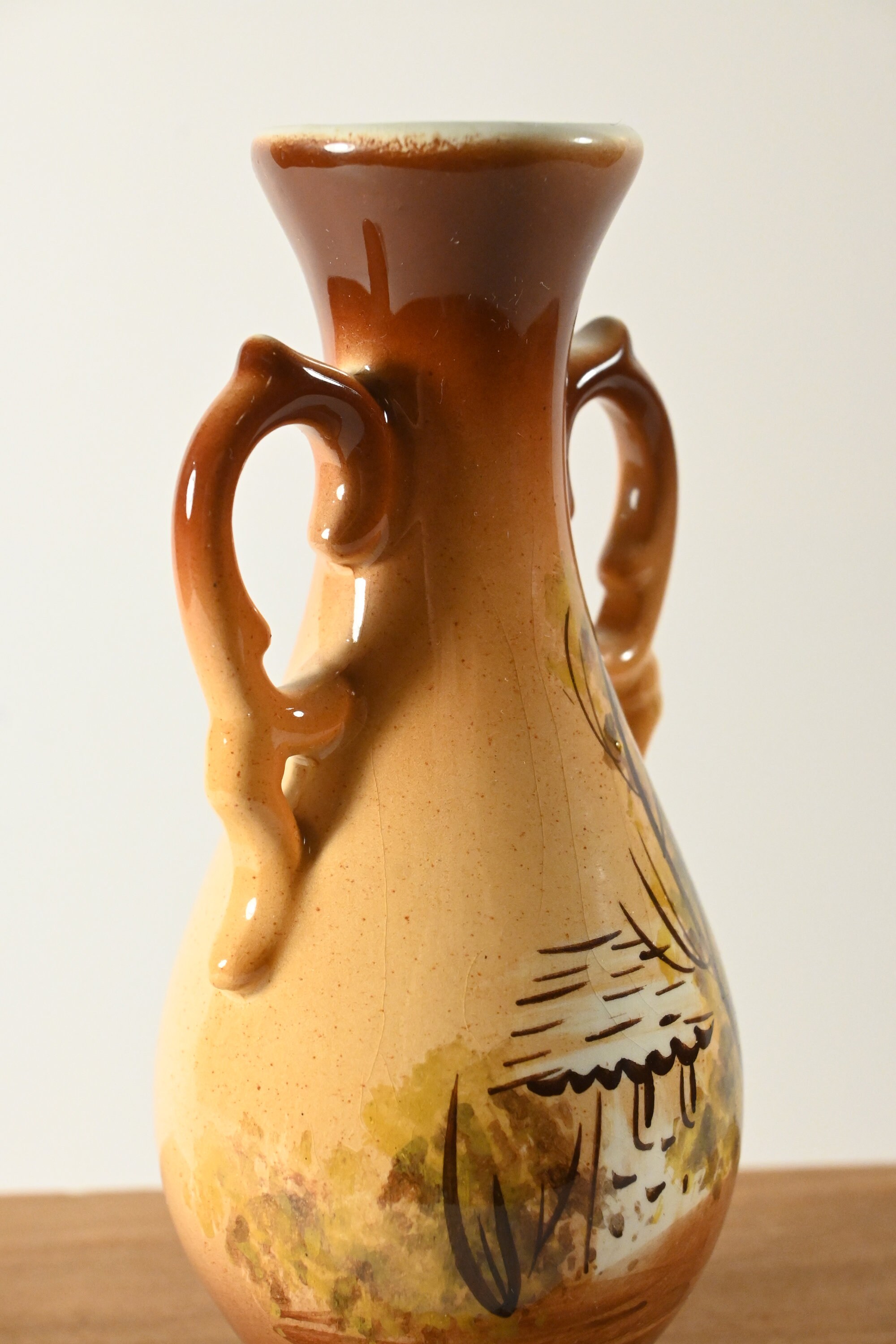Vintage Portuguese Hand Painted Scenic Bud Vase - Made by Penco in ...