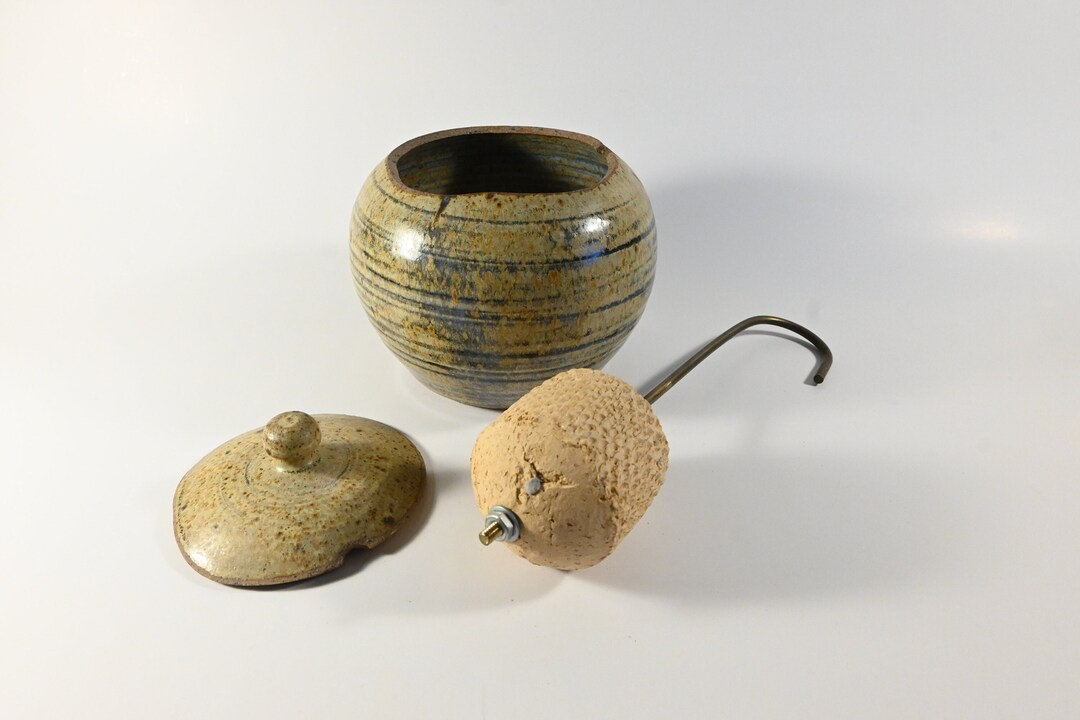 Vintage New England Fire Starter Pottery and Refractory Stone Signed by ...