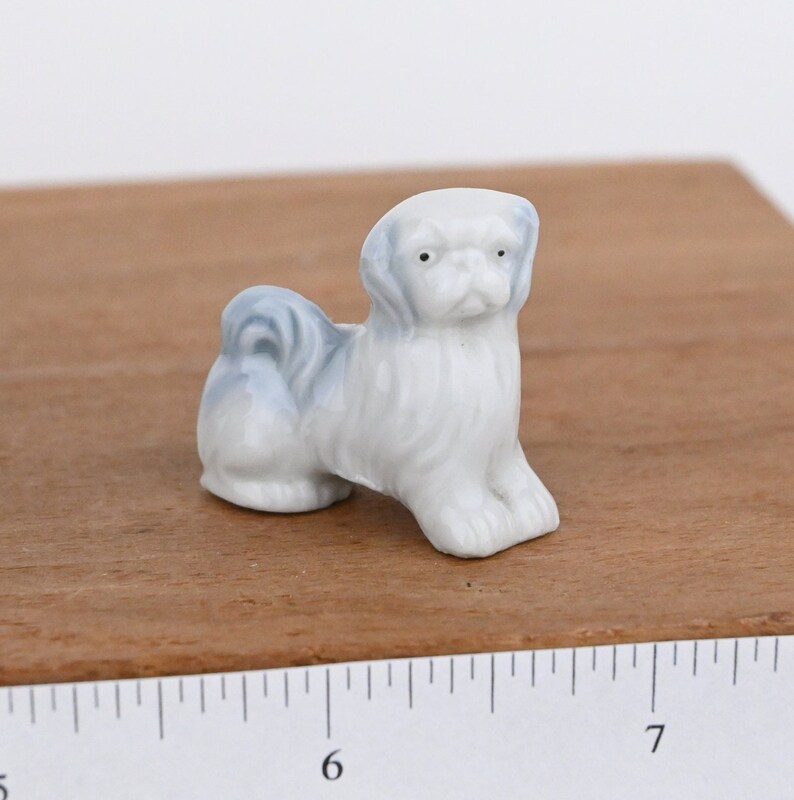 Vintage Miniature Porcelain Dog Figurines - Etsy