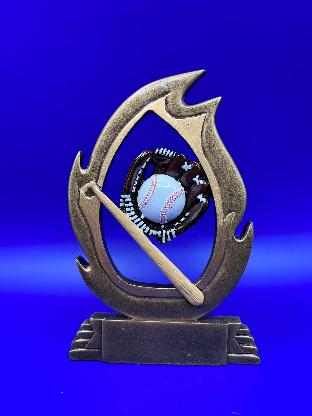 Baseball and Bat Trophy - Etsy