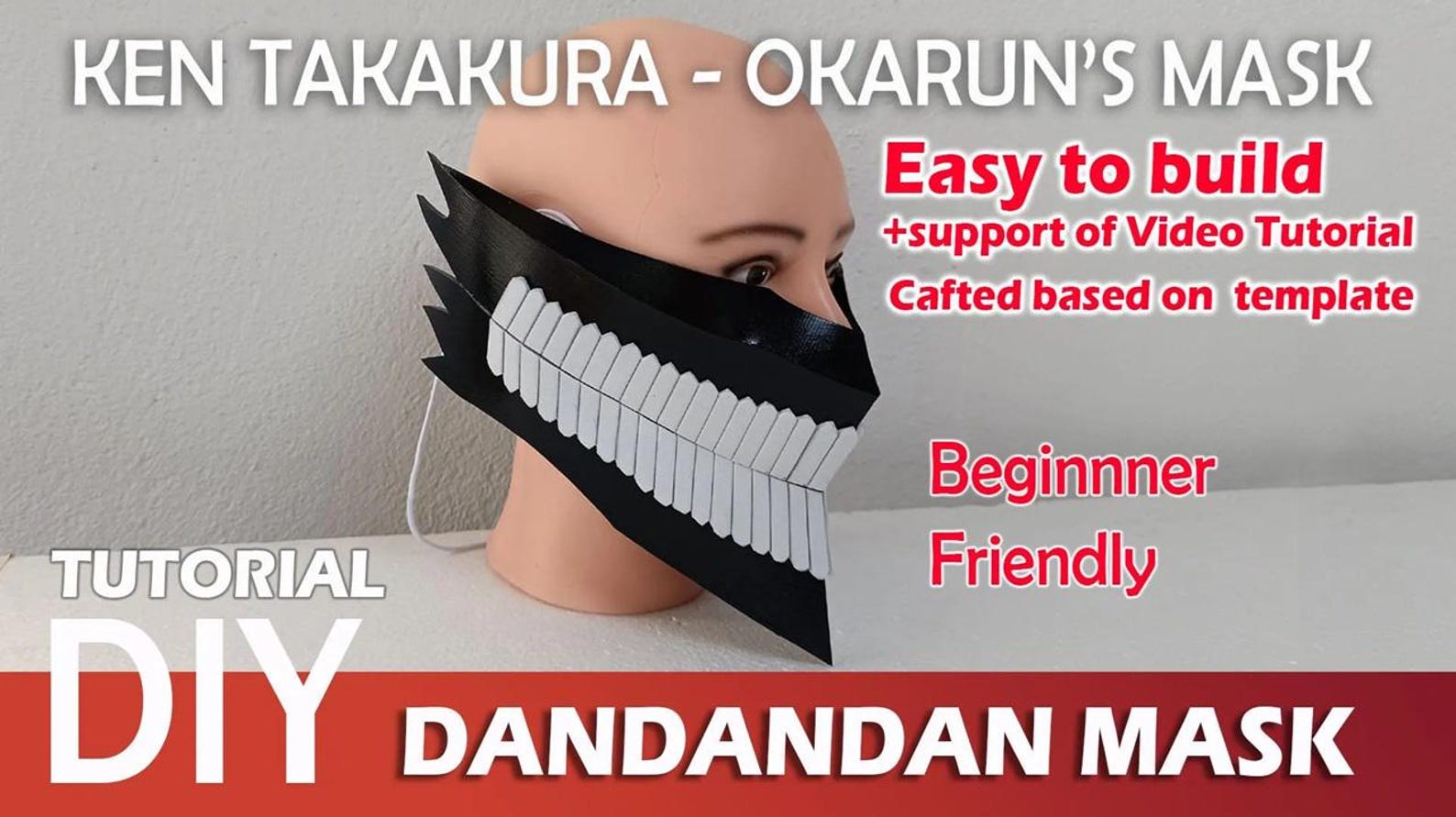 Okarun Mask Ken Takakura Cosplay Template Pattern - EVA Foam Turbo ...