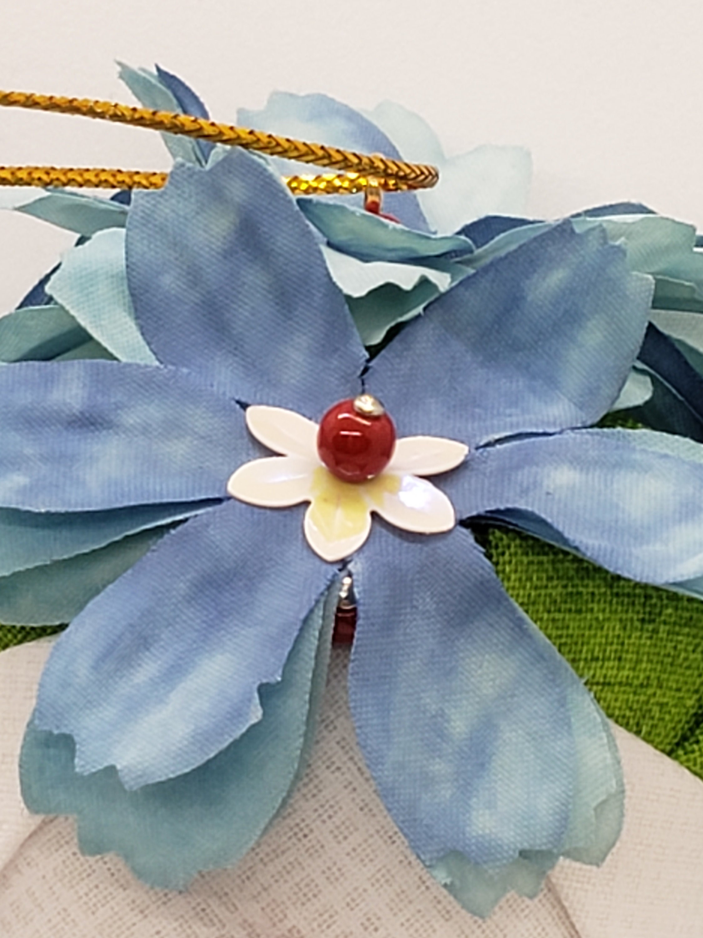 P2 - Red, White and Blue Posey Nosegay Quilted Fabric Ornament - Etsy