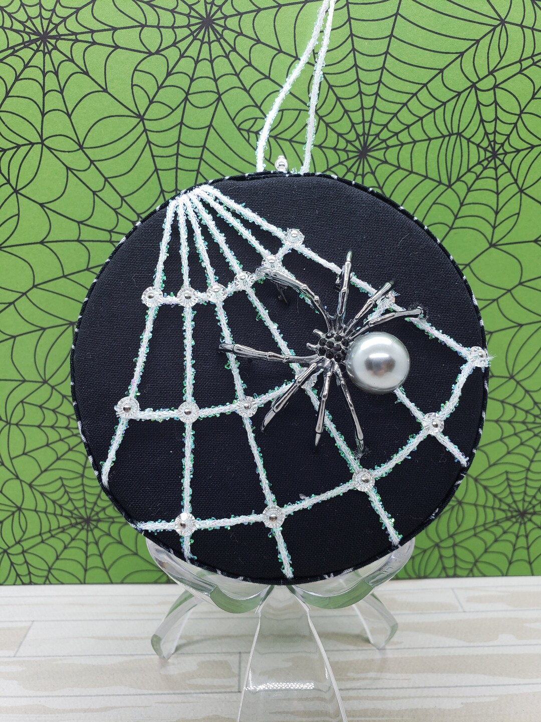 H5 Halloween Black Spider Web Handmade Folded Fabric Quilted - Etsy