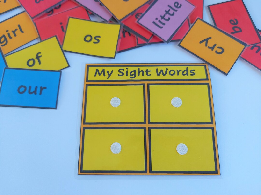 Sight Word Interactive Cards - Etsy