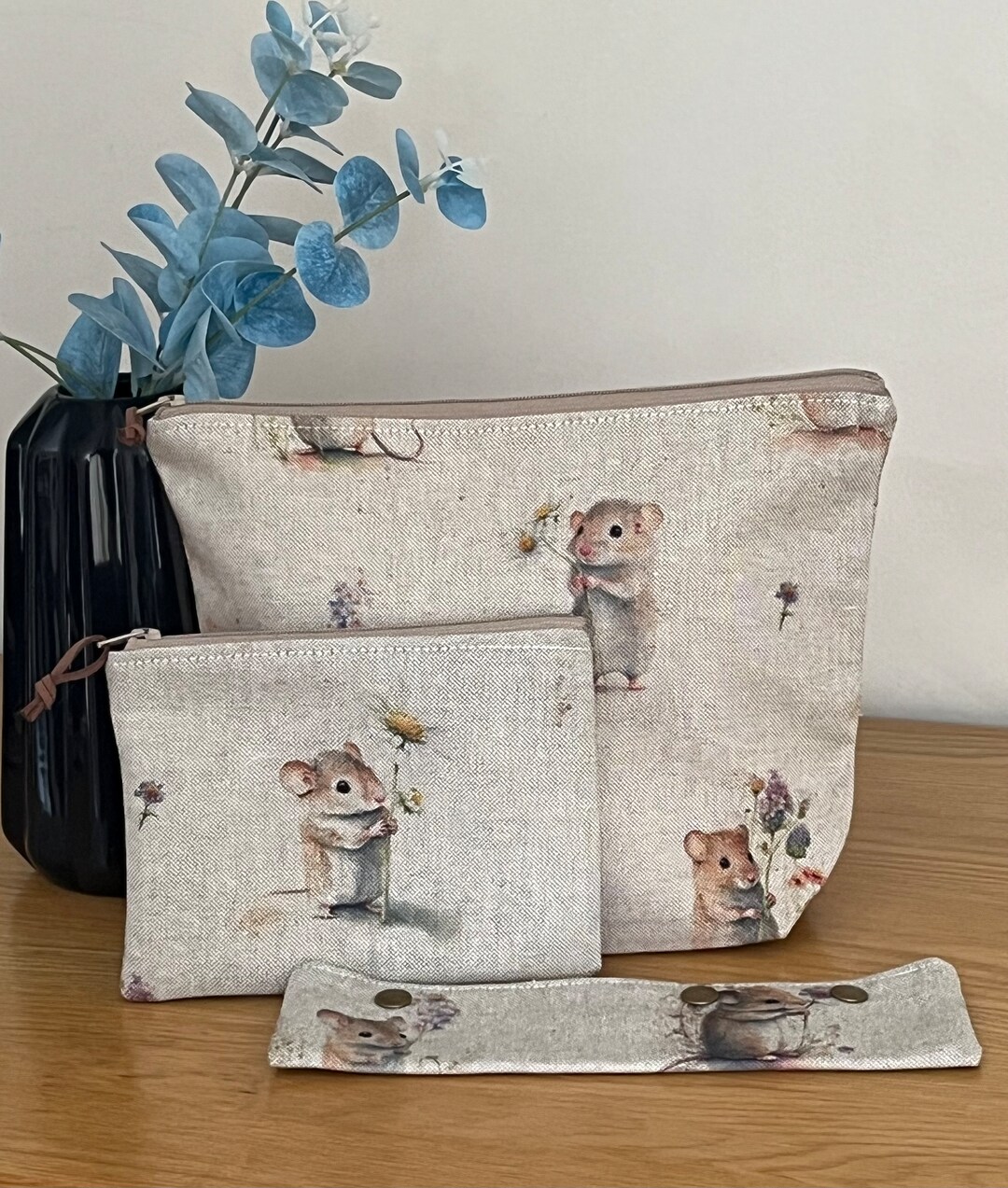 Sock Project Bag Sets, Mouse or Cat, Project Bag, Notion Purse, Dpn ...